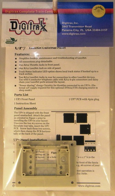 Digitrax UP7 LocoNet Universal Interconnect Panel Bob The Train Guy for ...