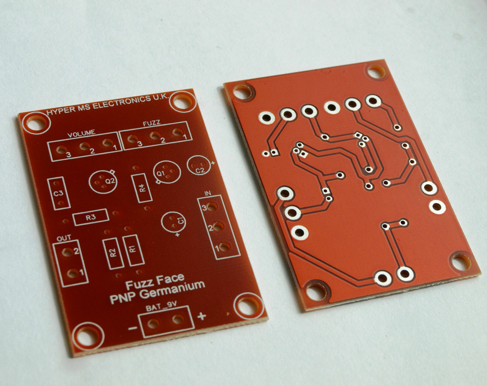 Fuzz Face Effect 2x Top Quality, Proffesionally Made PCB Stompbox PNP ...