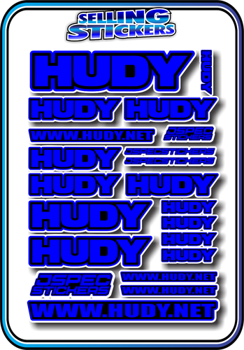 HUDY RC STICKER SET BRAND EP IC LOGO TOOL 1/12 1/10 1/8 CAR BUGGY XRAY ...