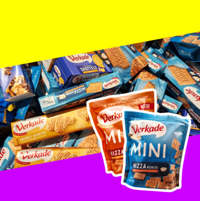 Verkade cake, cookies, chocolate (brownie, waffle, caramel, café noir ...