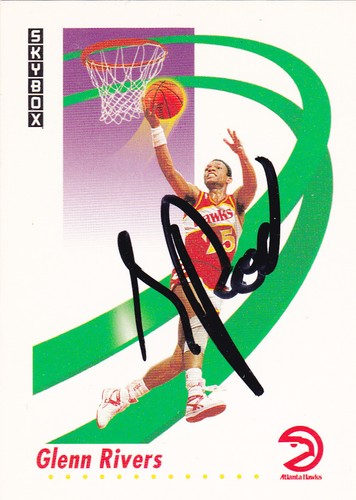 DOC RIVERS ATLANTA HAWKS SIGNED CARD LOS ANGELES CLIPPERS BOSTON ...