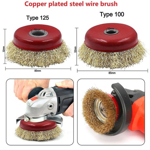 Steel Wire Wheel Deburring Grinding Derusting Steel Wire Brush Angle ...