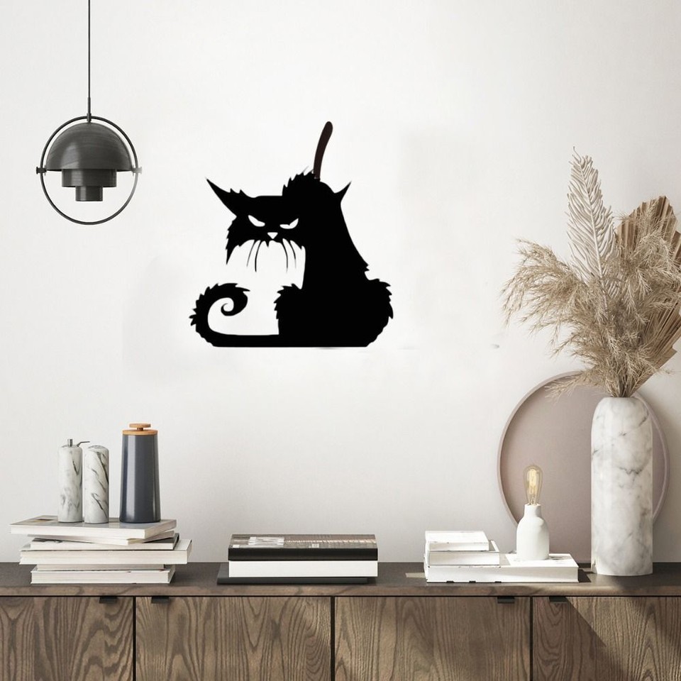 Black Cat Cat Window Sticker Waterproof Door Sticker Wall Sticker ...