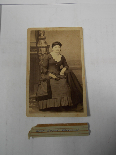 Vintage Antique Carte de Visite CDV Woman Black Dress Texas | eBay