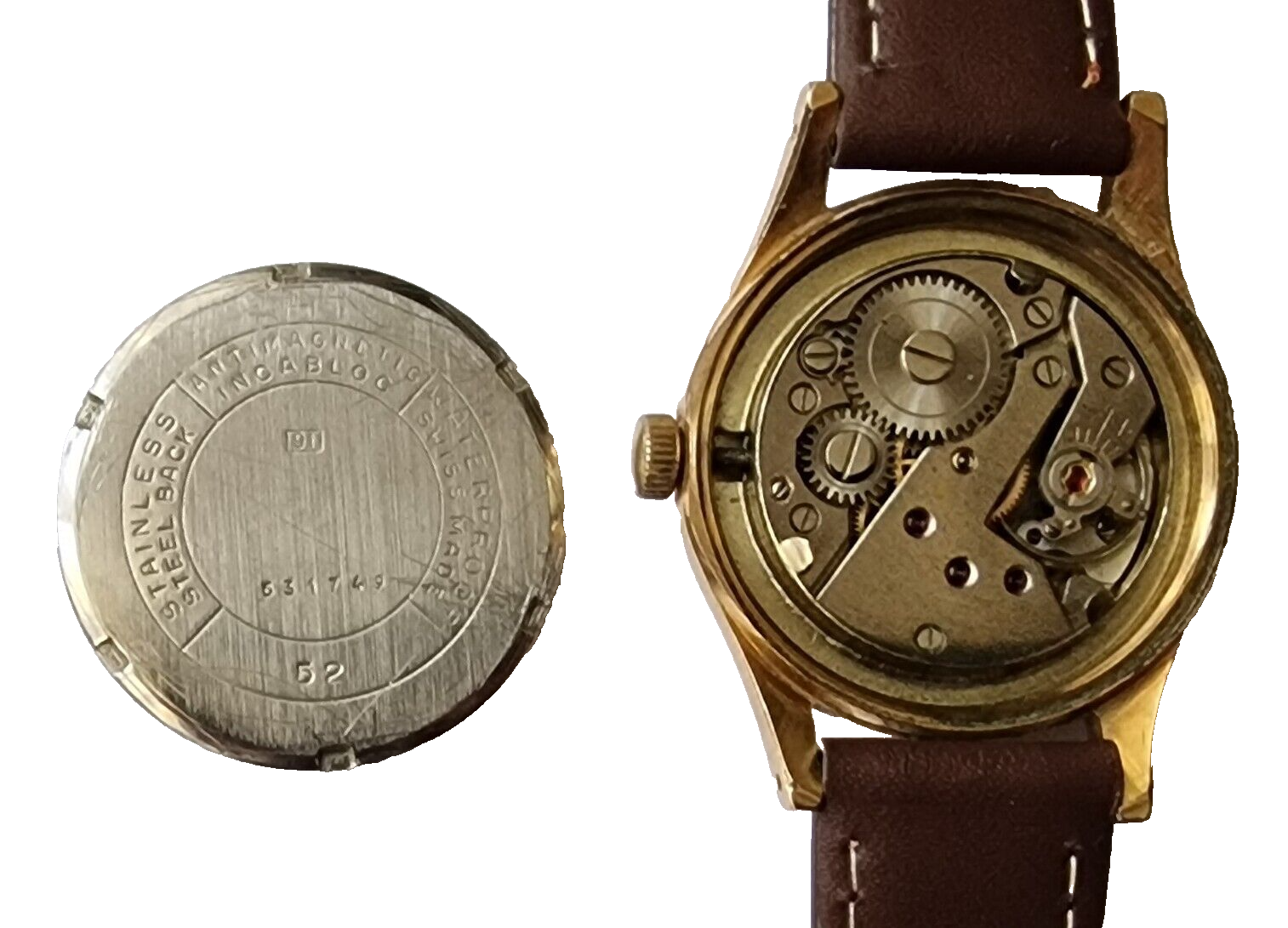 NUMA WATCH 17J Incabloc Waterproof Antimagnetic No.631749 FHF-70 ...