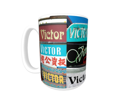 VICTOR Coffee Mug / Cup featuring the name in actual signs | eBay