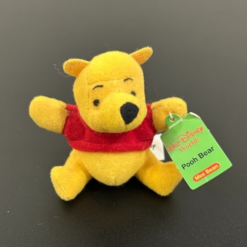 VTG Walt Disney World Mini Pooh Bear Kelloggs Cereal Promo plush toy 3. ...