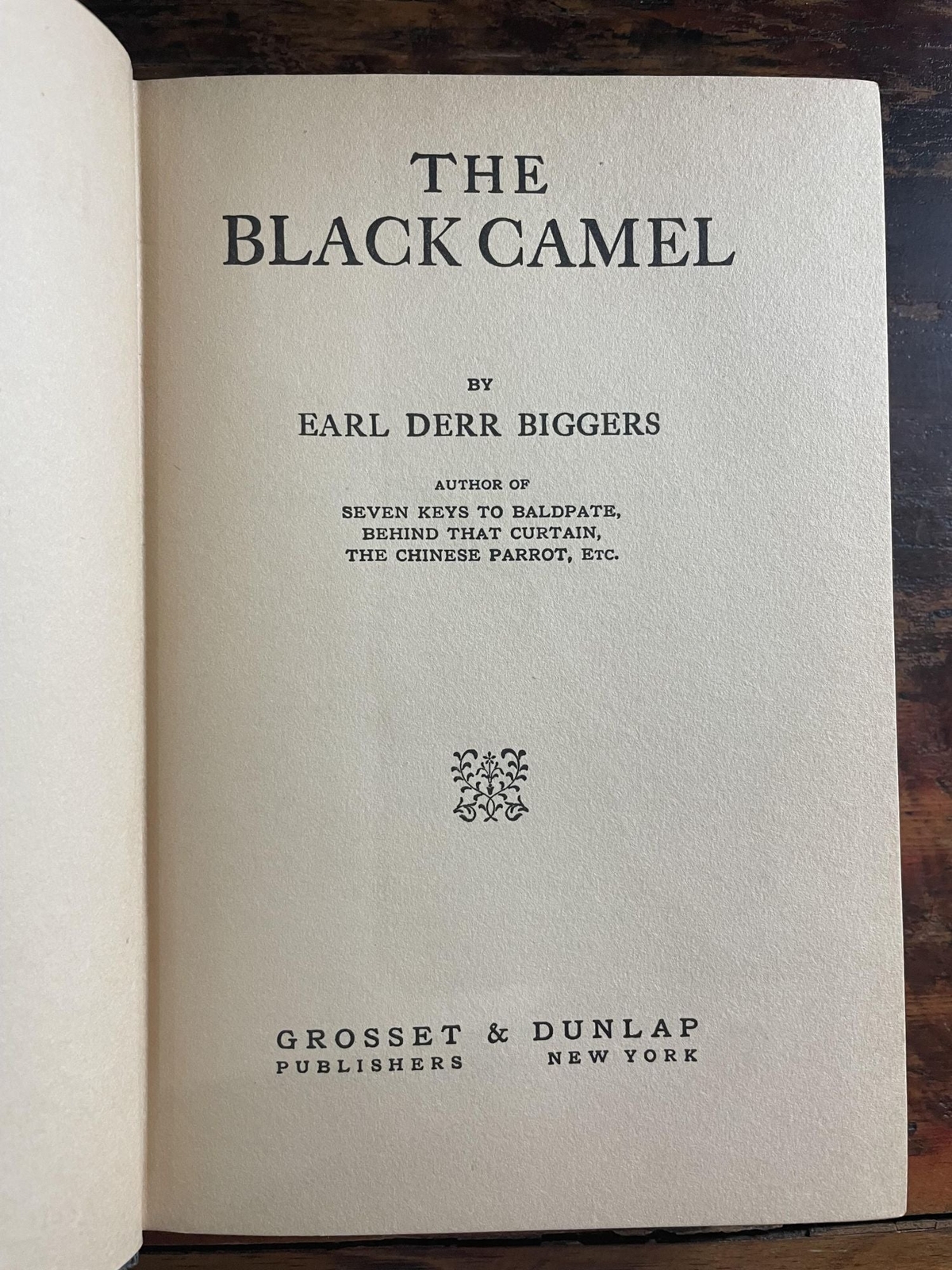 Earl Derr Biggers / The Black Camel 1st Edition 1929 | eBay
