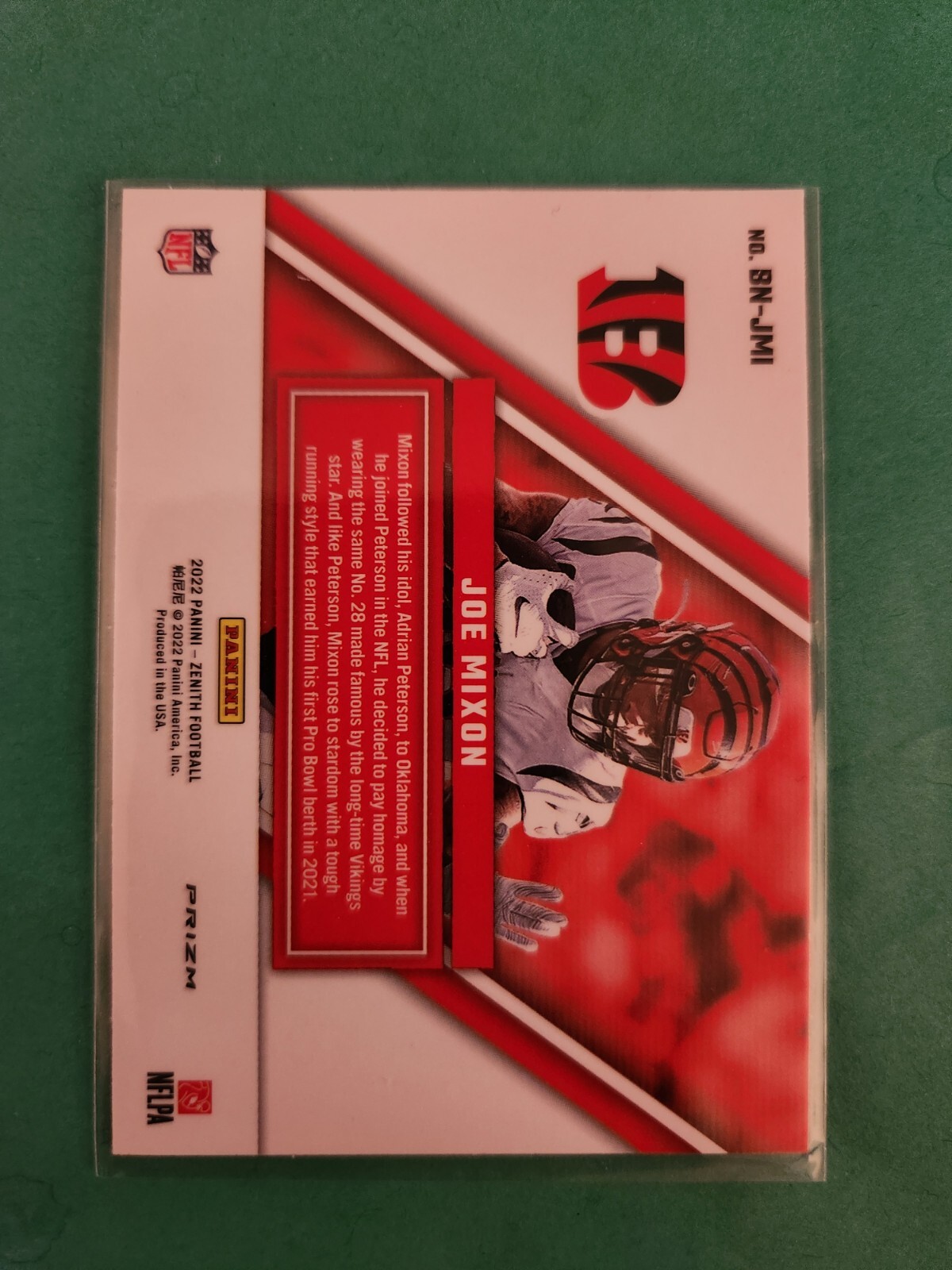 2022 Panini Zenith - Behind the Numbers Joe Mixon #BN-JMI Silver for ...