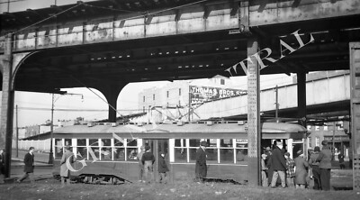 ORIGINAL 1949 BROOKLYN & QUEENS TRANSIT CORP TROLLEY B&QT NEGATIVE ...