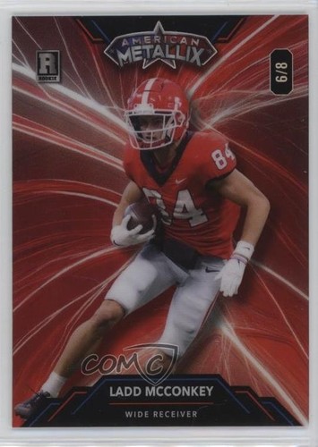 2023 Wild Card American Metallix Pro-Look Football /8 Ladd McConkey # ...