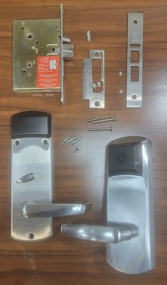 Kaba 790 RFID + BT lock(satinchrome) , Mortise Cylinder+Hardware (Atlas ...