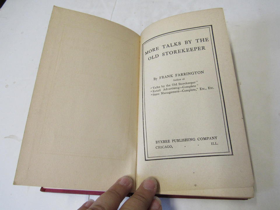1912 More Talks by the Old Storekeeper by Frank Farrington | eBay