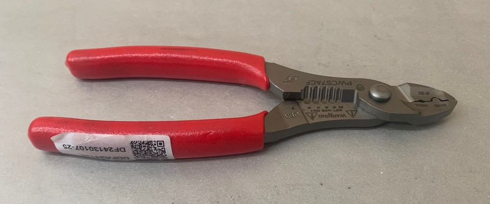 Snap On 7" Wire Stripper / Cutter / Crimper Red (PWCS7ACF) | eBay