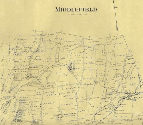 Middlefield Rock Fall Beseck Lake CT 1874 Maps with Homeowners Names ...
