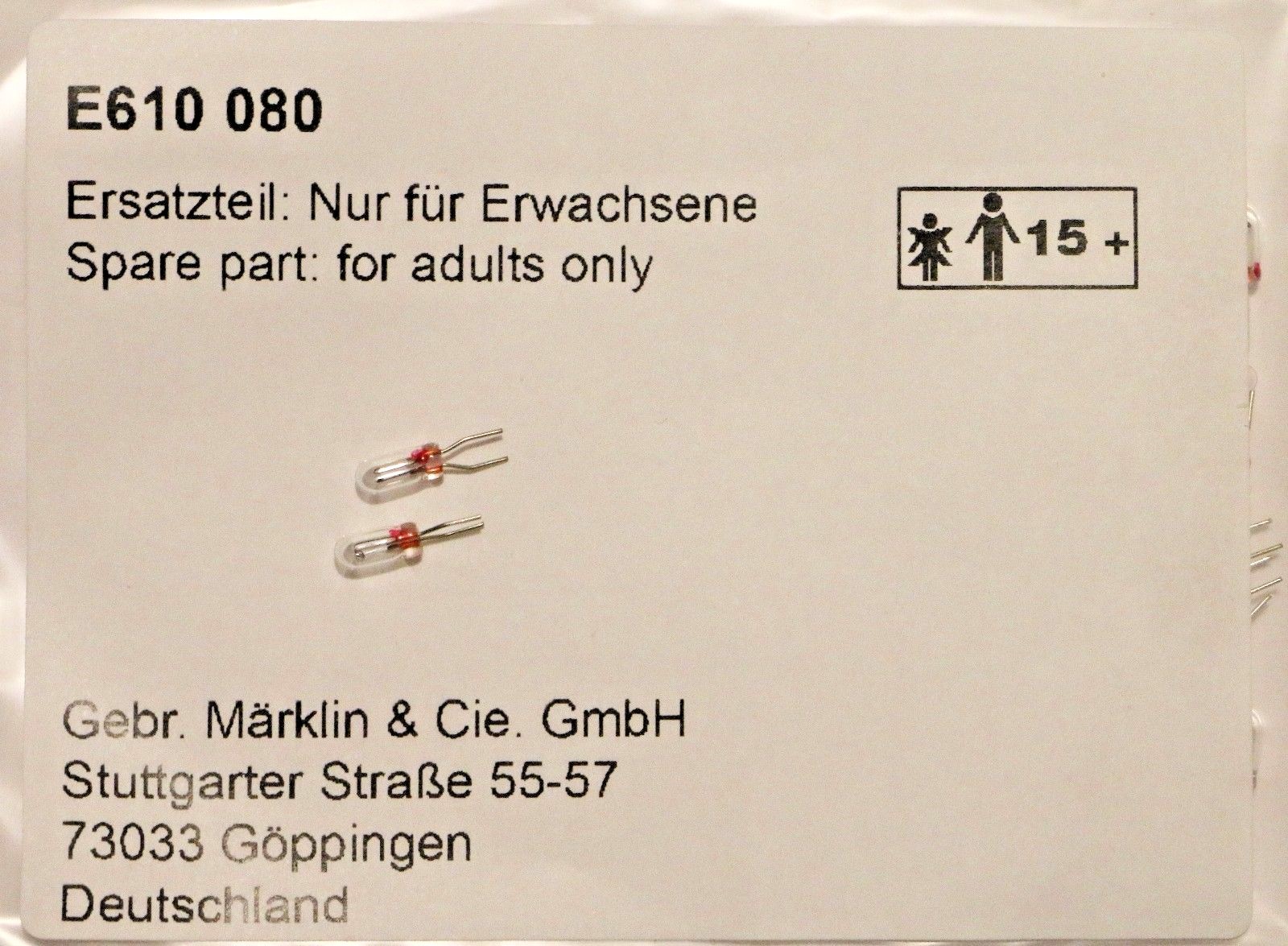 Marklin E610080 2 Pin Light Bulb Pair 22 Volt for Many Digital ...