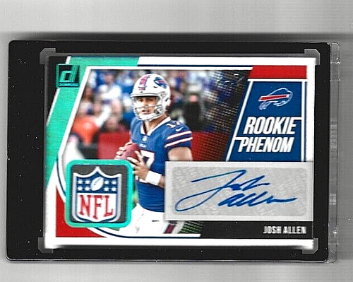 2018 Donruss Rookie Phenoms Josh Allen NFL Shield Patch Auto Rc Serial ...