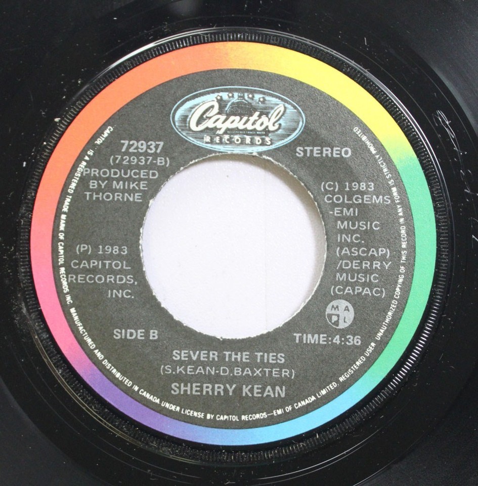 Hear! Rock 45 Sherry Kean - I Want You Back / Sever The Ties On Capitol ...
