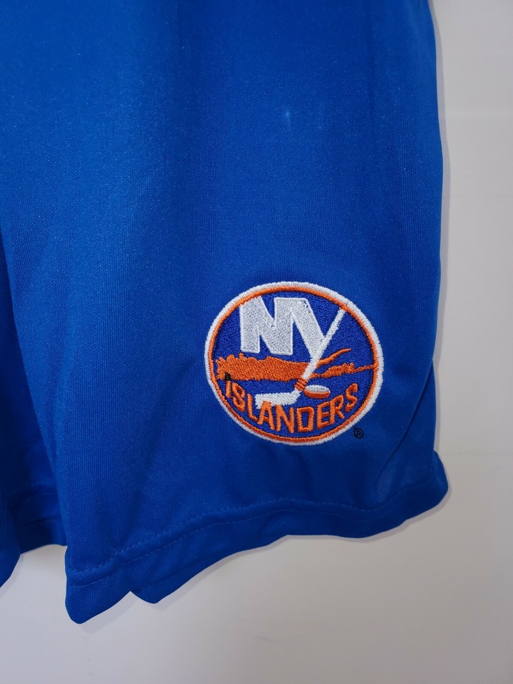 0724 NEW YORK ISLANDERS Polyester Jersey SHORTS W/Pockets BLUE New | eBay
