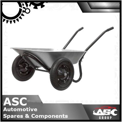 Twin Wheel Low Profile 65L Wheelbarrow - Stable Farm Garden Yard + more ...