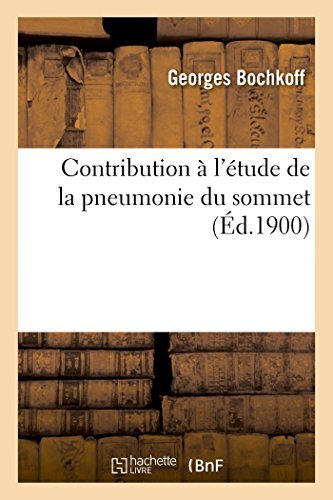 Contribution a l'etude de la pneumonie du sommet 9782011281104| eBay