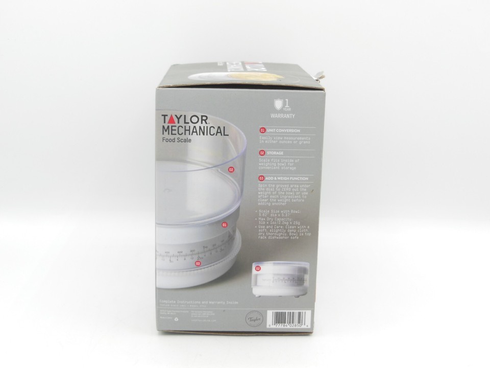 Taylor Add and Weigh Mechanical Kitchen Food Scale 5lb Capacity Model ...