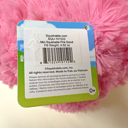 Mini Pink Donut Squishable - 7 Plush Amazingly Soft for sale online | eBay