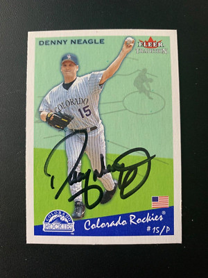 Denny Neagle Signed 2002 Fleer Tradition #141 Card Colorado Rockies ...