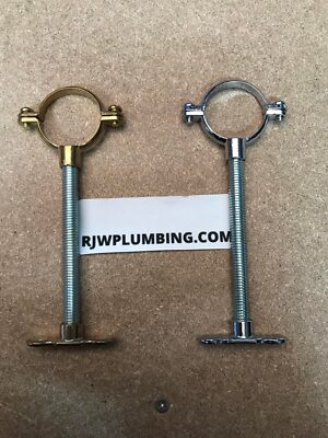 Brass or Chrome Extended Pipe Clip from the Wall - Munsen ring ...