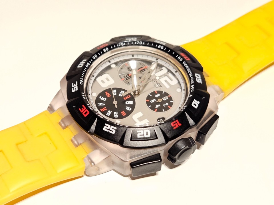 RETRO RACING BIG 41mm TRANSPARENT MEN'S CHRONOGRAPH QUARTZ WATCH ...