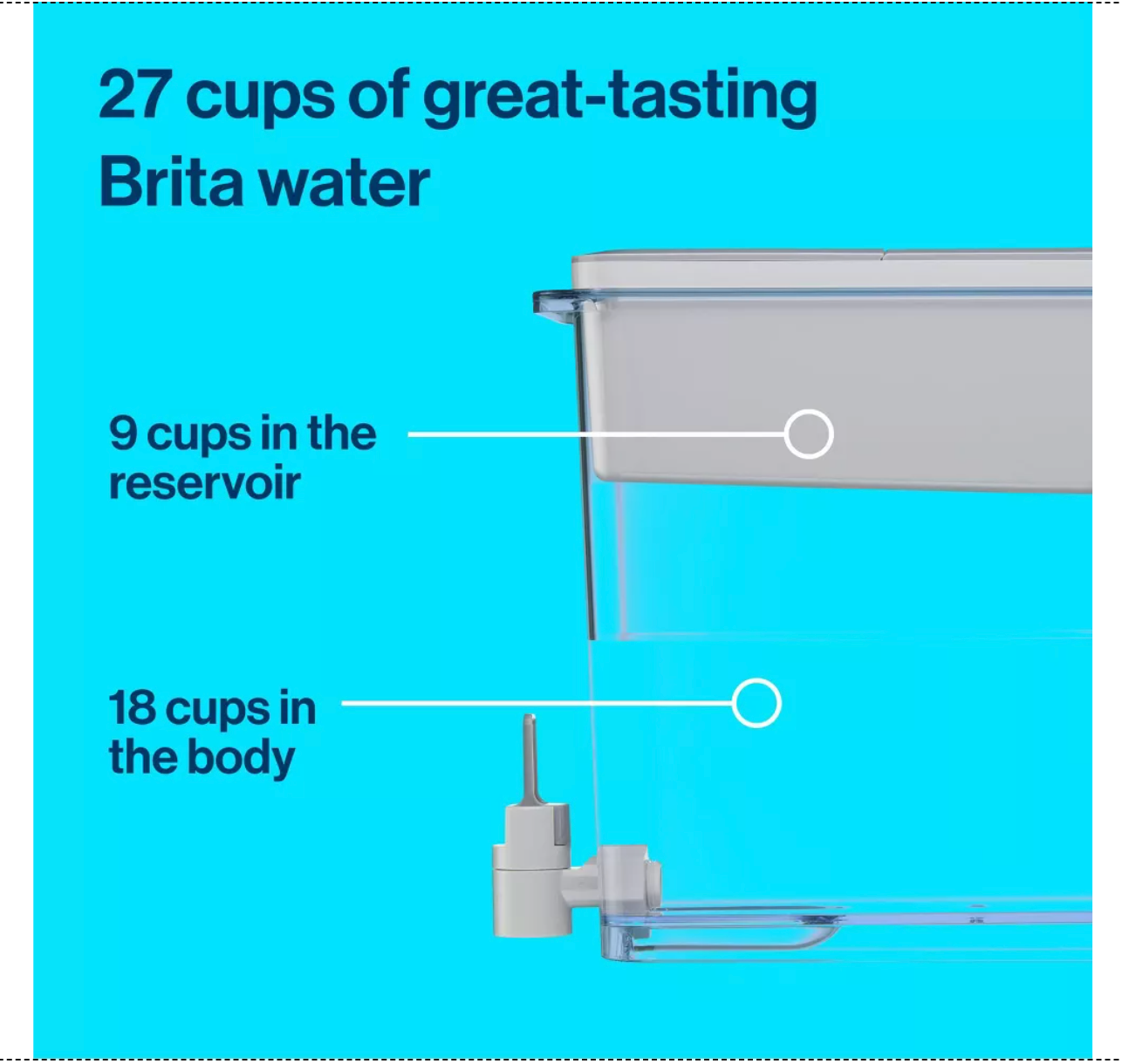 Brita Extra Large UltraMax Filtered Water Dispenser with Filter - Gray ...