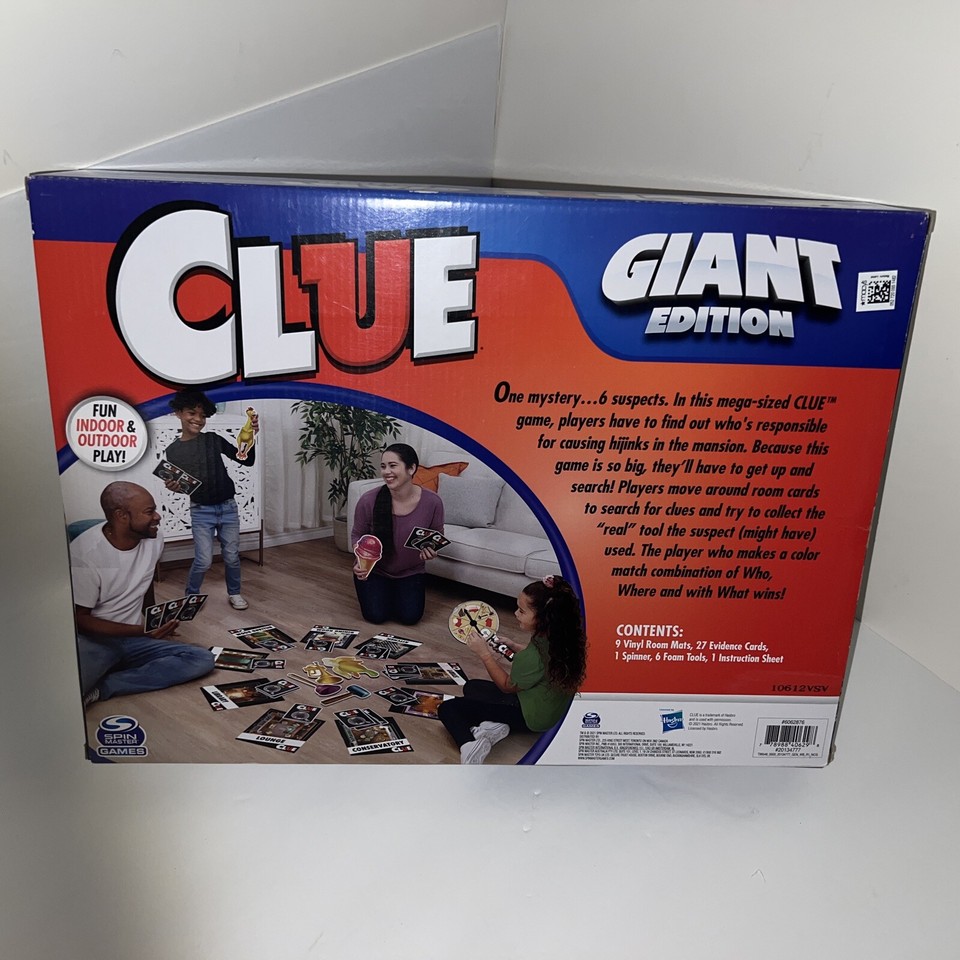 Clue Giant Edition Board Game Indoor and Outdoor Play New | eBay