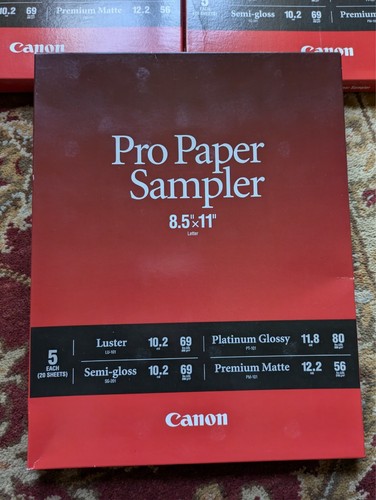 Canon Pro Paper Sampler Pack 8.5 " - Total 20 Sheets #8657B012 for sale ...