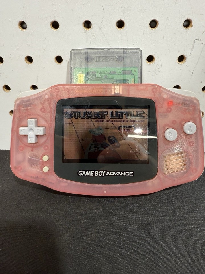 Nintendo Game Boy Advance Fuchsia Pink Clear GBA - AGB-001 Tested - Two ...