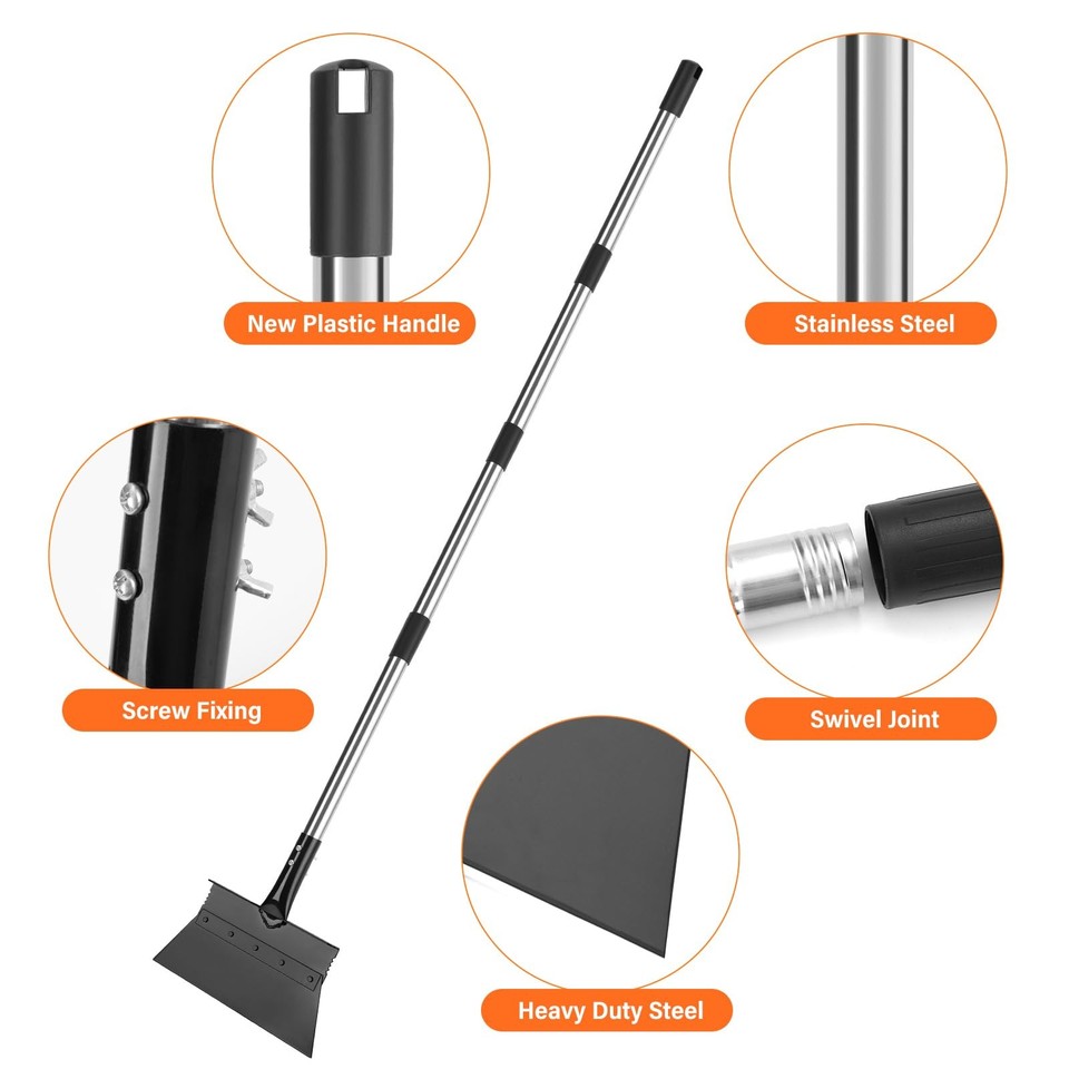 66" Snow Shovel, Ice Chopper, Scraper for Driveways, Walkways, Roads | eBay