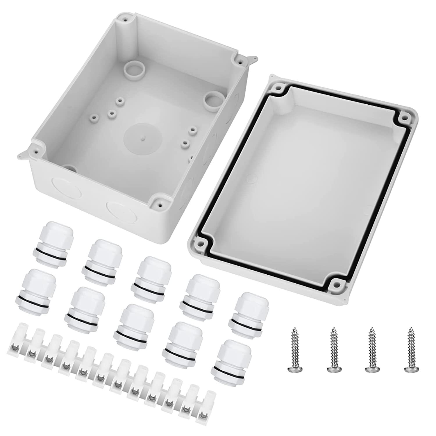 IP65 WATERPROOF JUNCTION BOX LARGE ABS ELECTRICAL BOX OUTDOOR CABLE ...