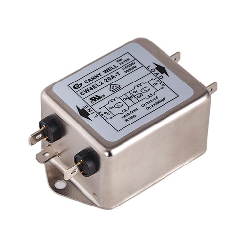 EMI Filter 20A AC 110V 220V CW4EL2-20A-T Suppressor Power Line Noise ...