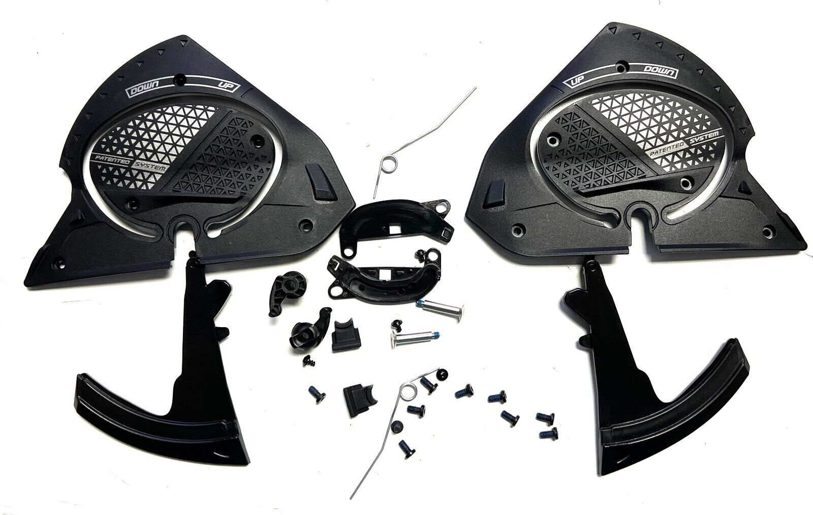 Pair of complete mechanism + Shark Evo GT visor plates | eBay