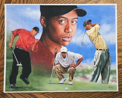 Tiger Woods Limited Edition Ben Teeter large Print Titled # 13/50 | eBay