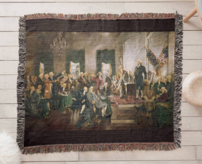 Constitutional Convention 100% Cotton Throw Blanket USA Woven ...
