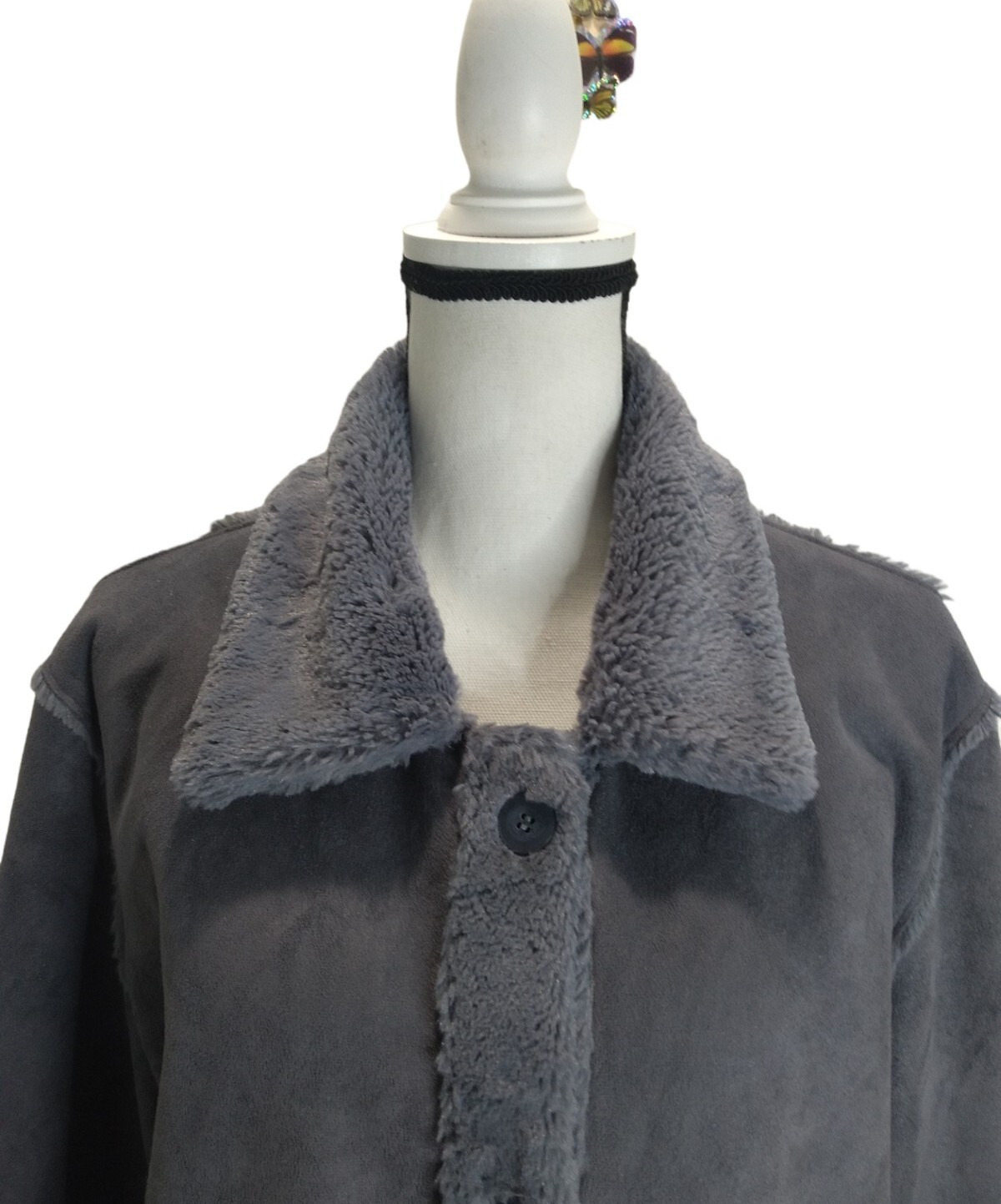 Brandon Thomas Reversible Faux Suede & Fur Jacket Siz… - Gem