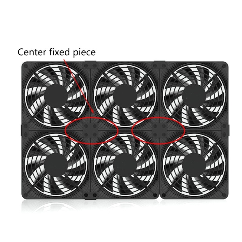 20Piece Fan Parallel Buckle Fan Cooling DIY Multi-row Center Fixed Box ...