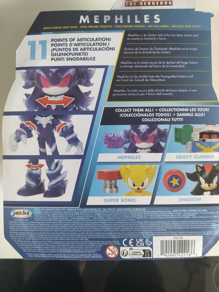 Jakks Pacific Sonic the Hedgehog Mephiles the Dark Figure Wave 15 | eBay UK