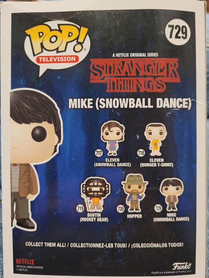 Funko Pop #729 MIKE SNOWBALL DANCE STRANGER THINGS Free Ship Lower 48 ...