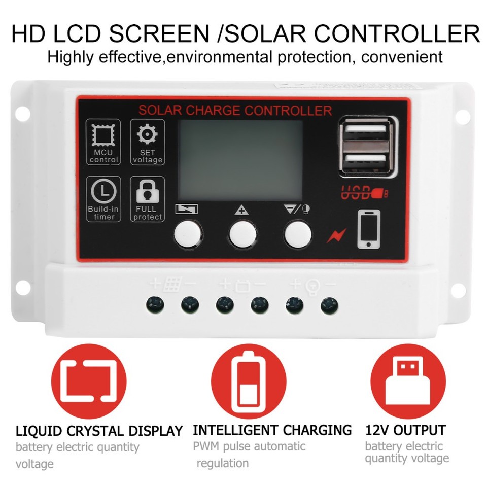 3 Pieces Solar Voltage Regulator Controller Panel Generator Charge ...