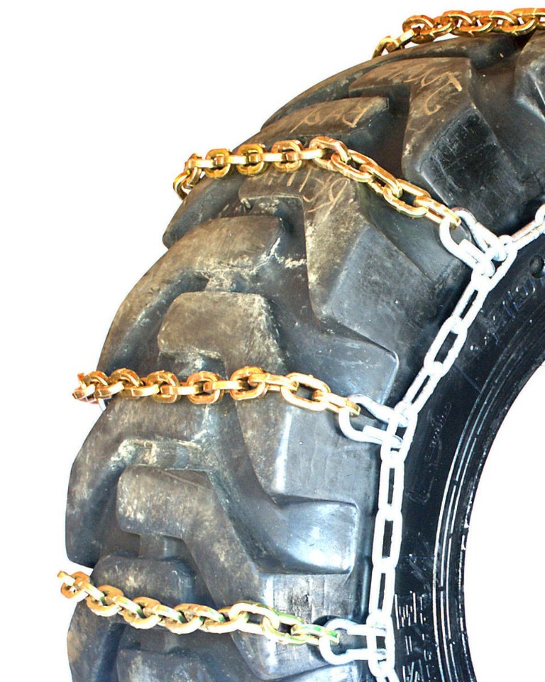 Titan Alloy Square Link Tractor Tire Chains Ice Snow Mud 10mm 11.2-24 ...