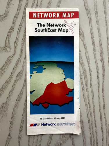 The Network South East Map & London Connections Map May 1990 vintage ...