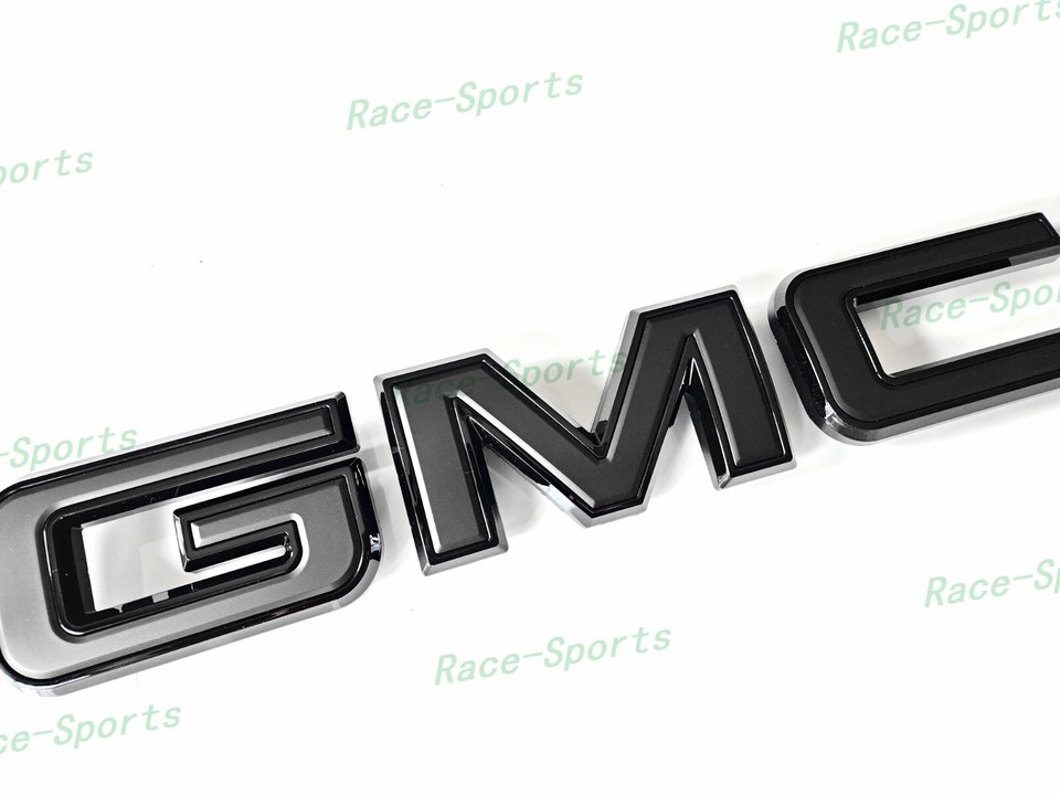 Front Rear Black Black GMC Emblems Badges Fit For 2021-2024 Yukon Yukon ...