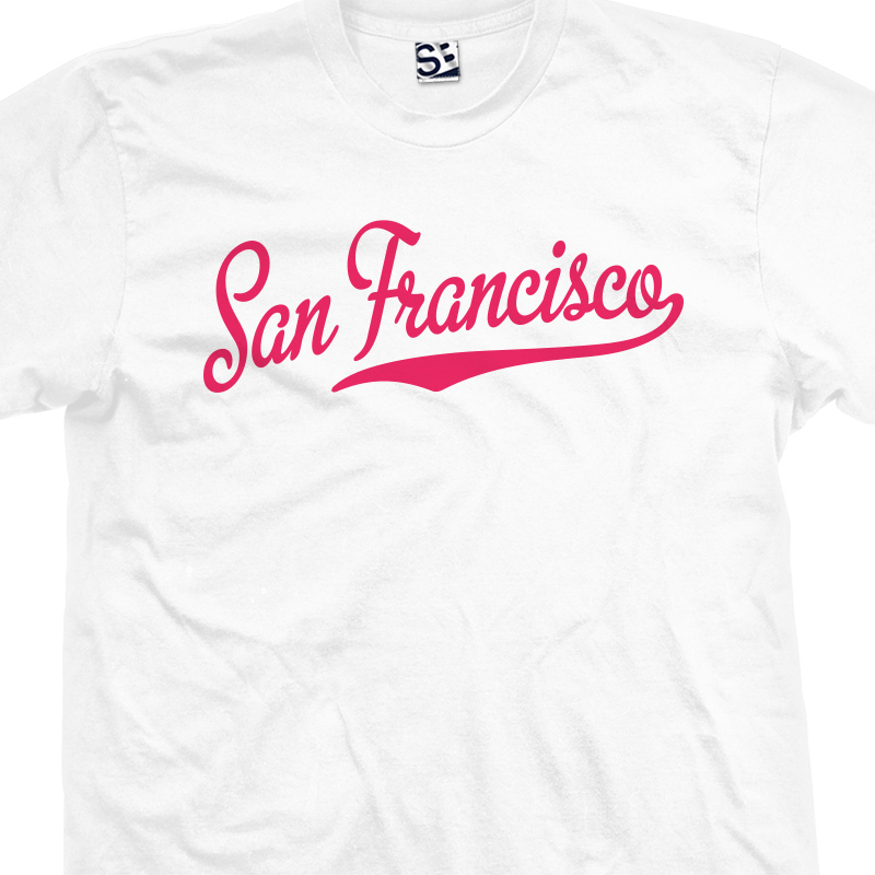 San Francisco Script Tail Shirt | SF Baseball Cursive | Mens Tee | eBay