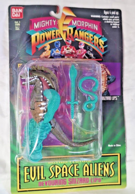 Vintage 1994 Bandai Mighty Morphin Power Rangers Devouring Snizard Lips ...